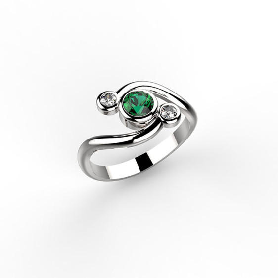 Anello trilogy in platino o oro Cyclone Ring - LeS Creations Roma